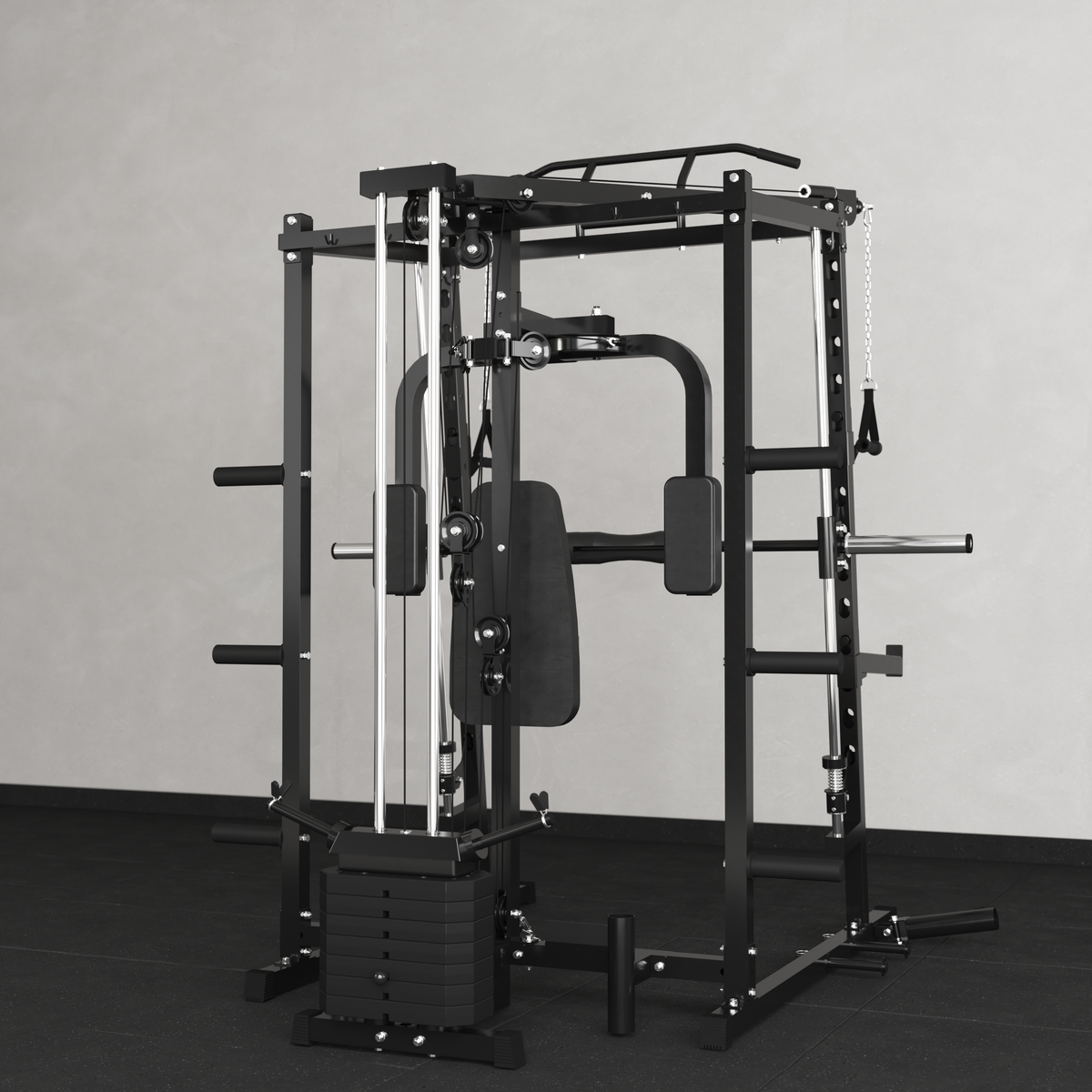 Hippo-Pro Smith Machine With Pec Deck Combo & Weight Stack System