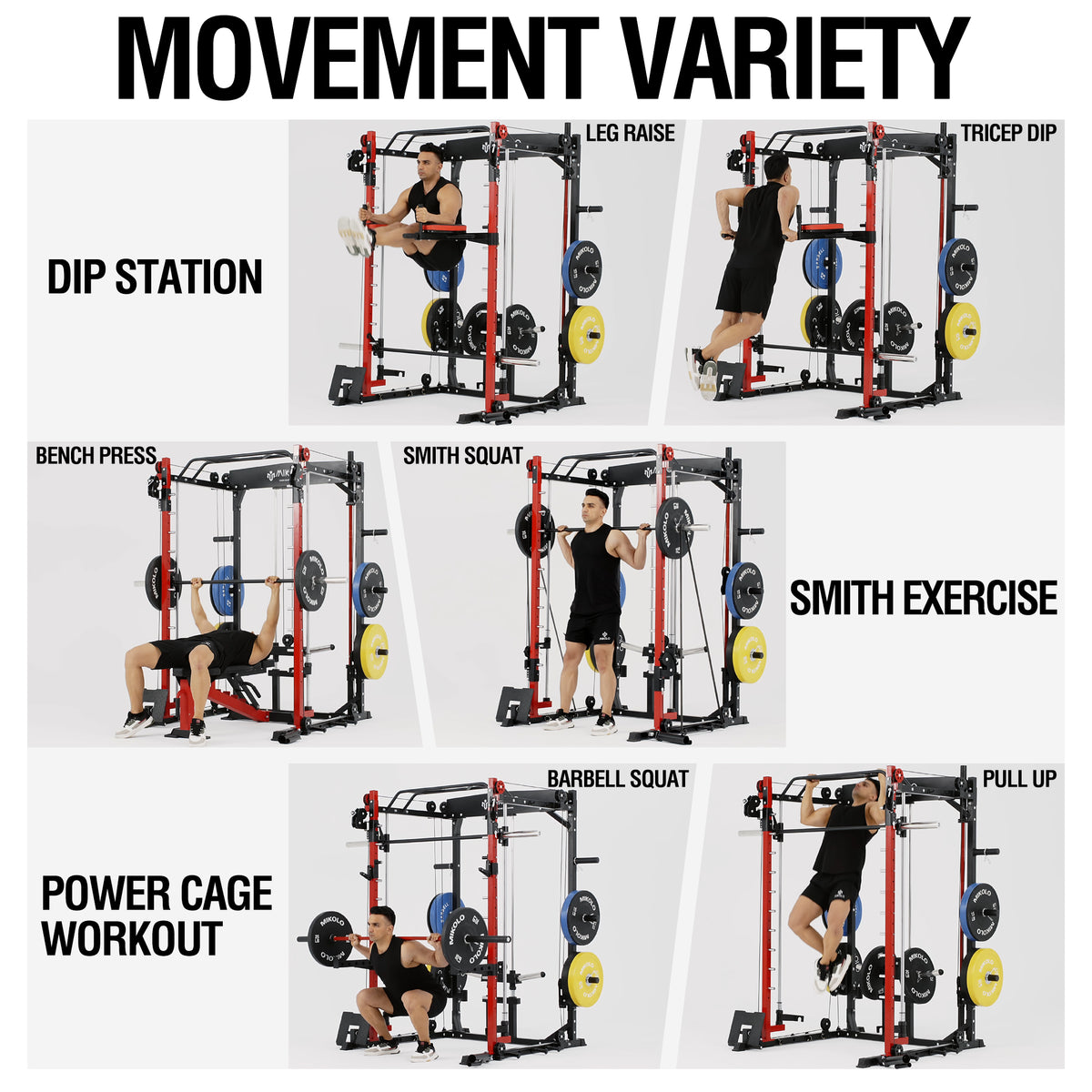 M3 All In One Smith Machine with a Variety of Attachments - MIKOLO