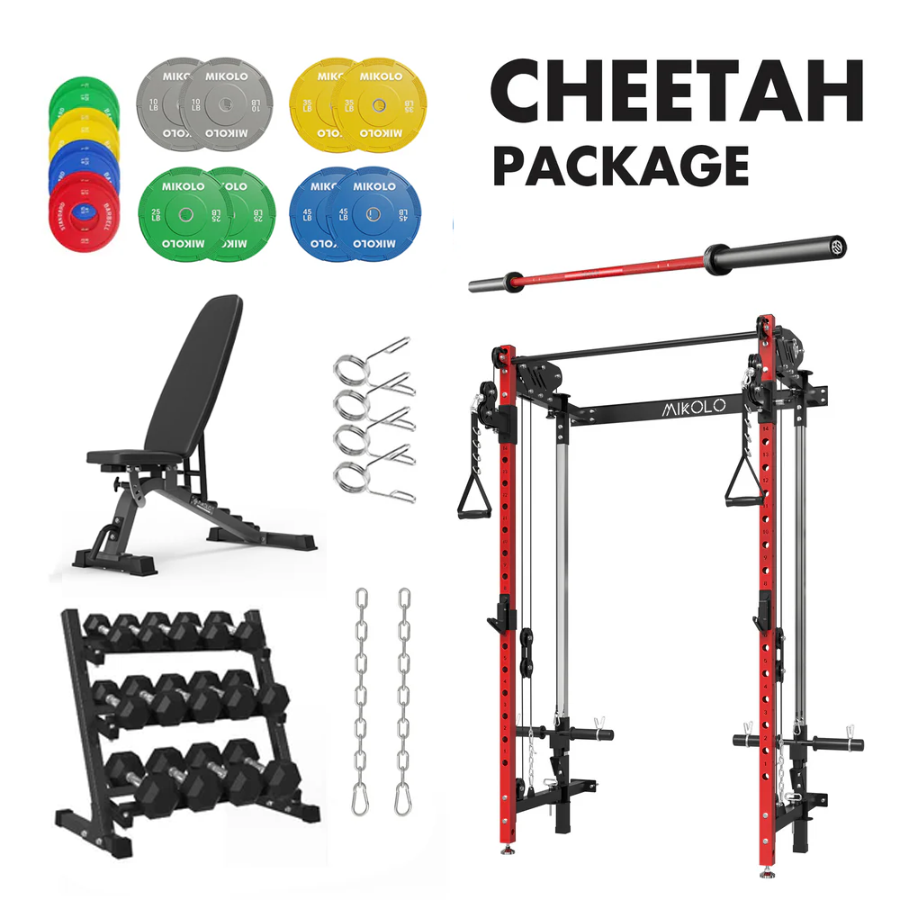 MIKOLO - CHEETAH™ Home Gym Package with 350 lbs Dumbbell Set