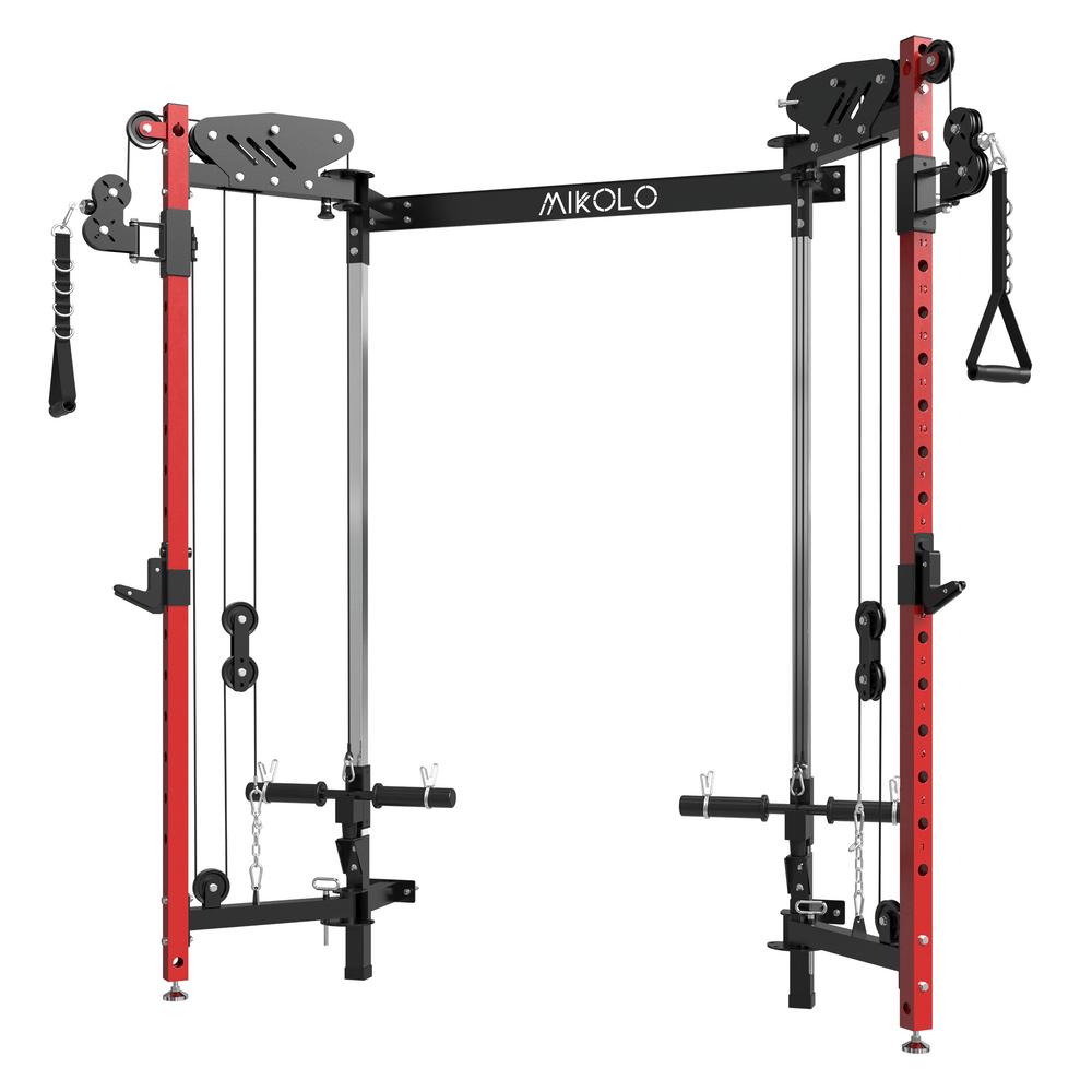 MIKOLO CHEETAH™ ALL-IN-ONE FUNCTIONAL TRAINER FOLDING SQUAT RACK