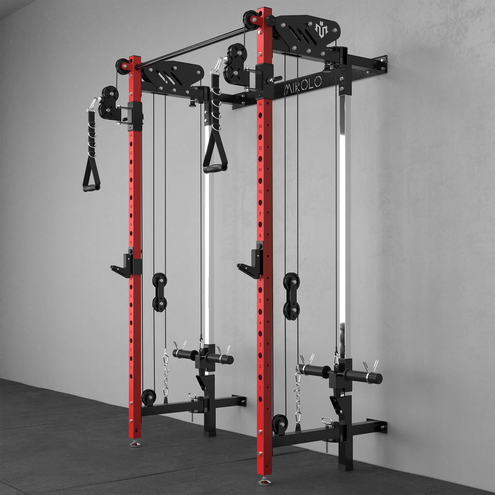 CHEETAH™ Wall Mounted Folding Power Rack Functional Trainer