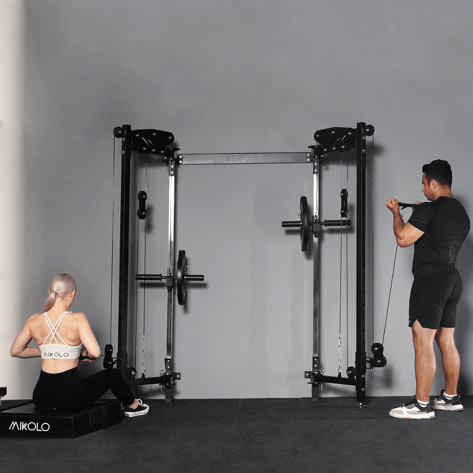 MIKOLO CHEETAH ALL-IN-ONE FUNCTIONAL TRAINER FOLDING SQUAT RACK
