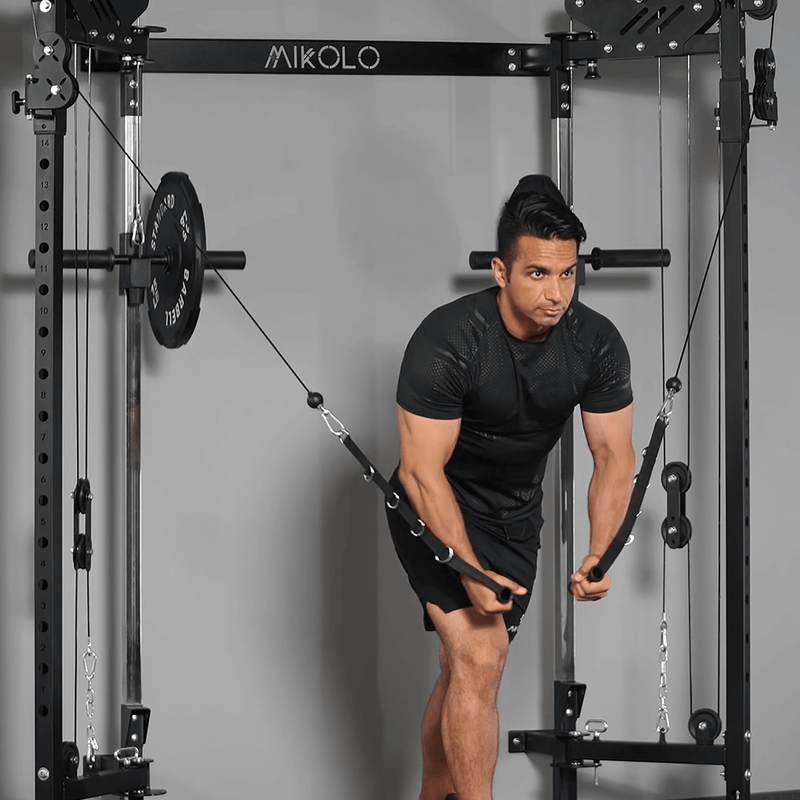 CHEETAH™ Wall Mounted Folding Power Rack Functional Trainer - Mikolo