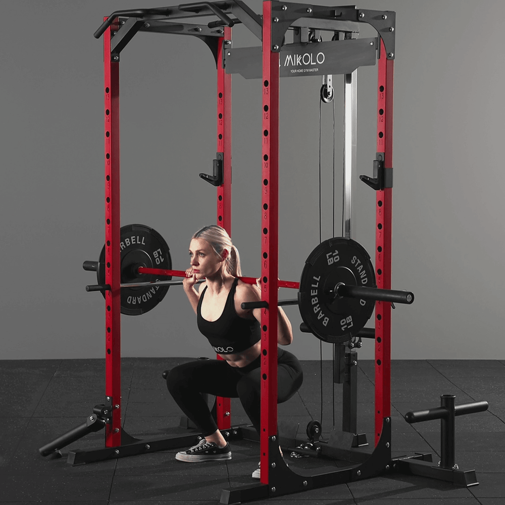 F4 Home Gym Power Rack with Pulley System - Mikolo