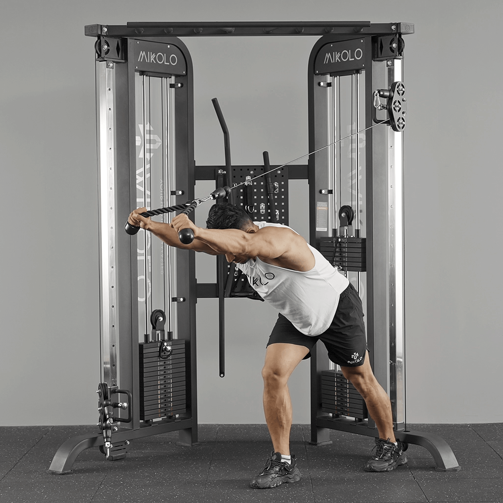 MIKOLO FALCON™ WEIGHT STACK FUNCTIONAL TRAINER WITH ADJUSTABLE 1:1 & 2