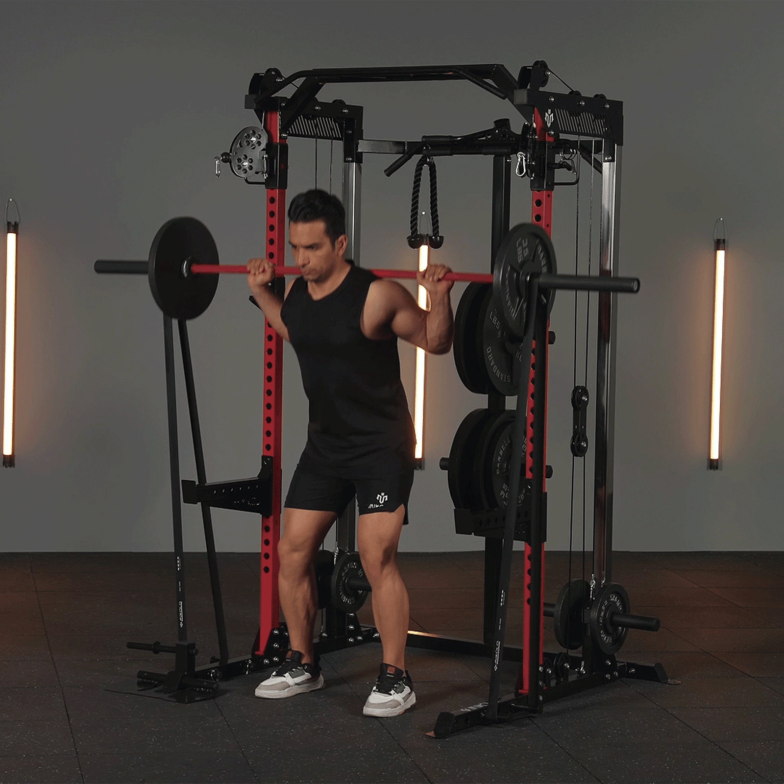 MIKOLO HR05 ALL-IN-ONE FUNCTIONAL TRAINER HALF RACK
