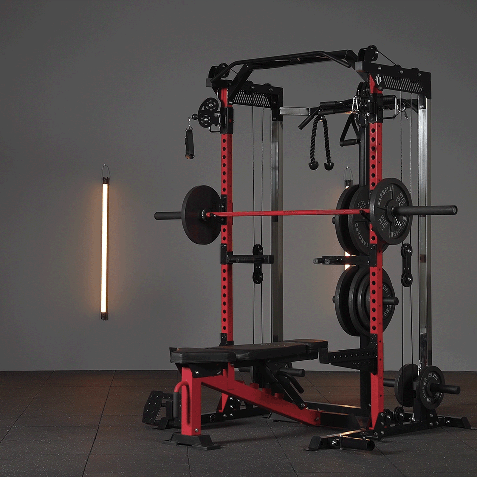 MIKOLO HR05 ALL-IN-ONE FUNCTIONAL TRAINER HALF RACK