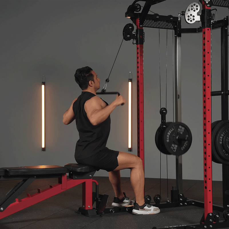 MIKOLO HR05 ALL-IN-ONE FUNCTIONAL TRAINER HALF RACK