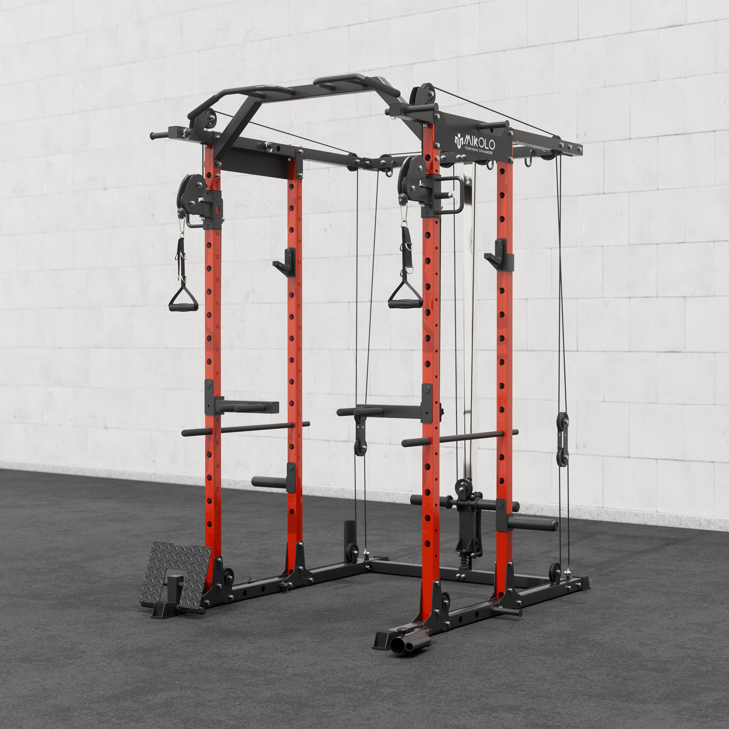 MIKOLO K6 ALL-IN-ONE FULL POWER RACK AND FUNCTIONAL TRAINER COMBO