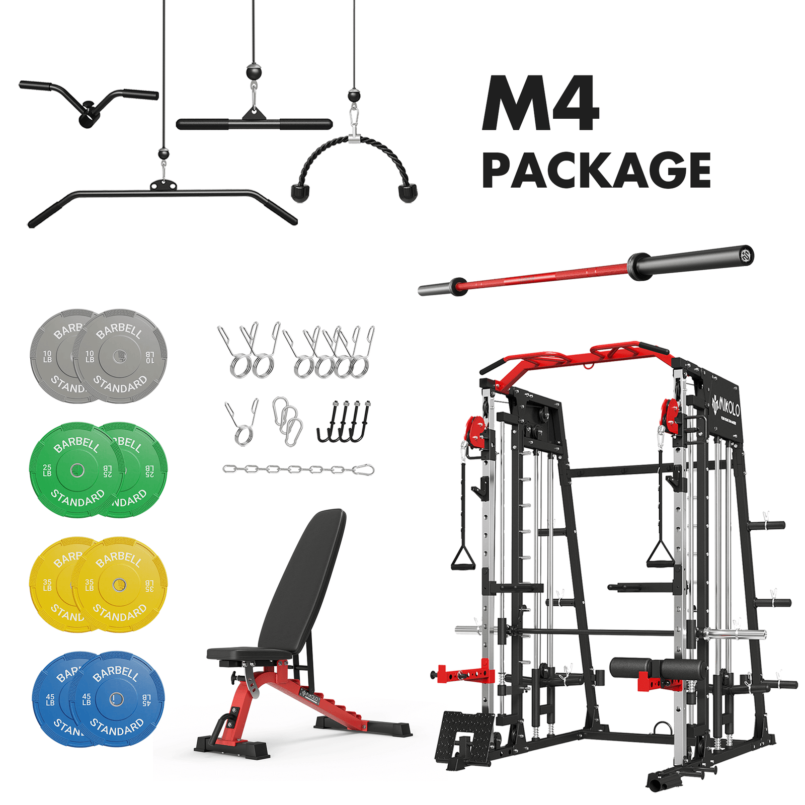 M4 Smith Machine Home Gym Package - MIKOLO