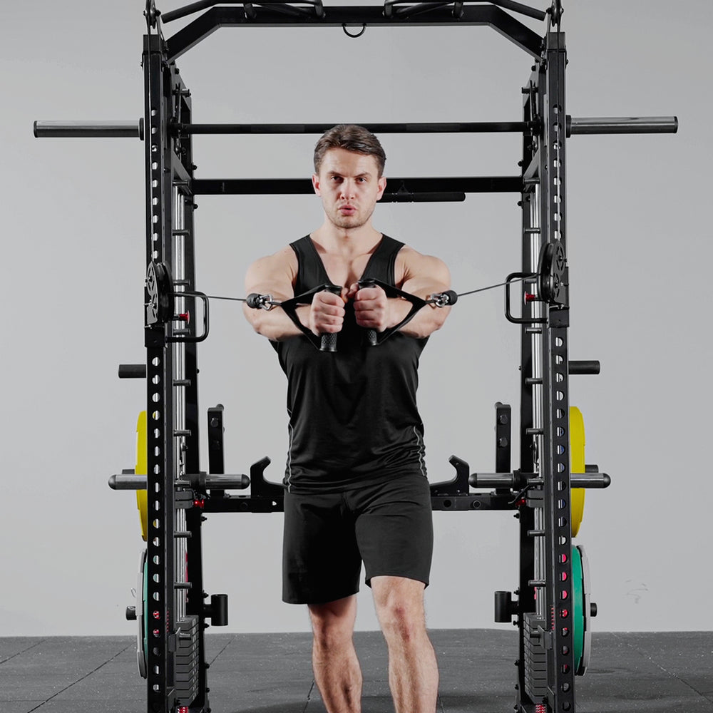 Smith Machine with Hybrid Weight Stacks | All-in-One Home Gym | MIKOLO