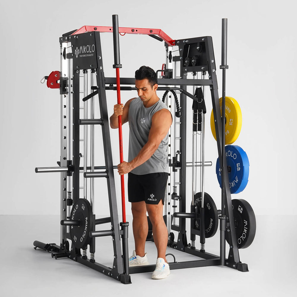 MIKOLO M4 All-in-one Smith Machine Home Gym Garage Gym Compact Most Budget