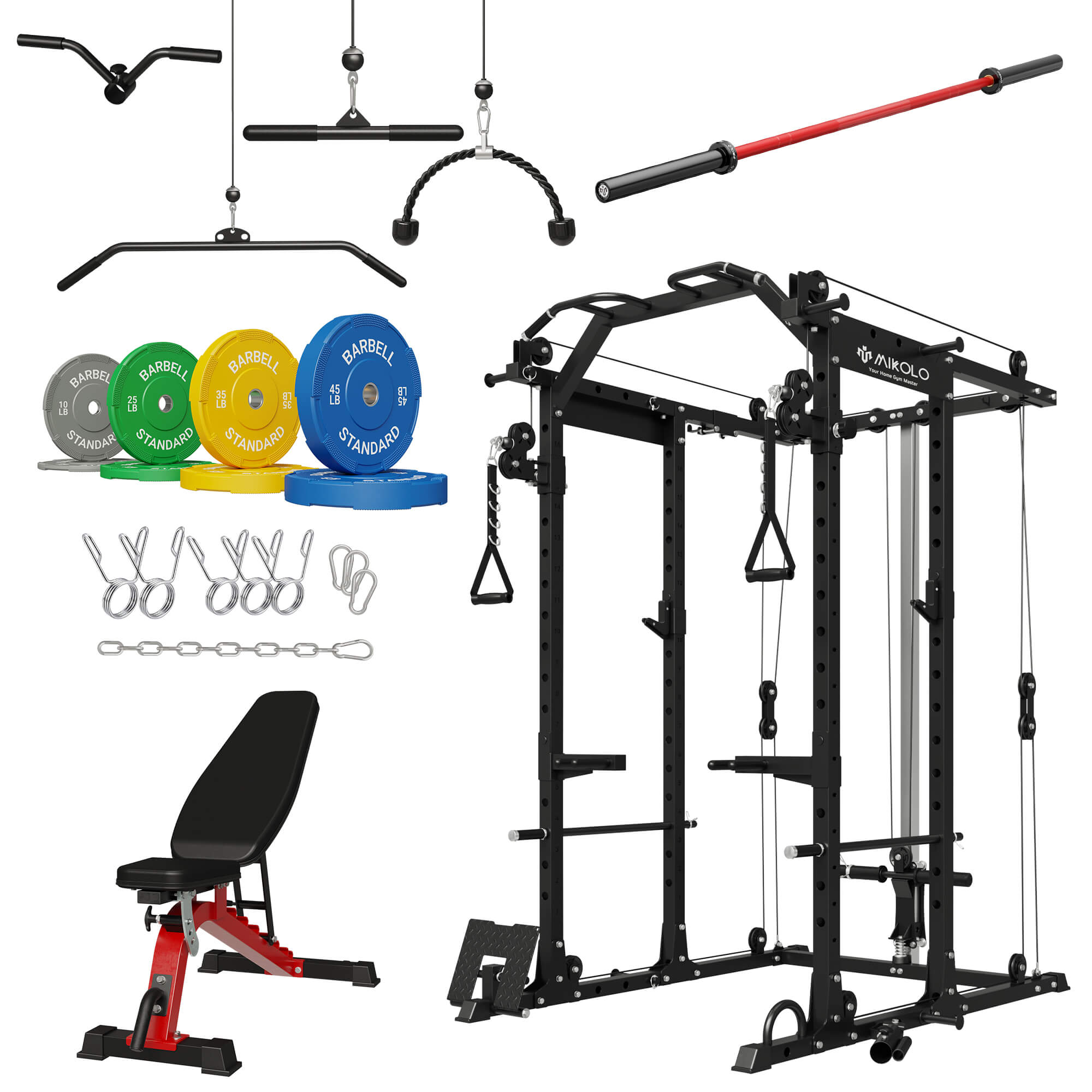Mikolo K6 Home Gym Package