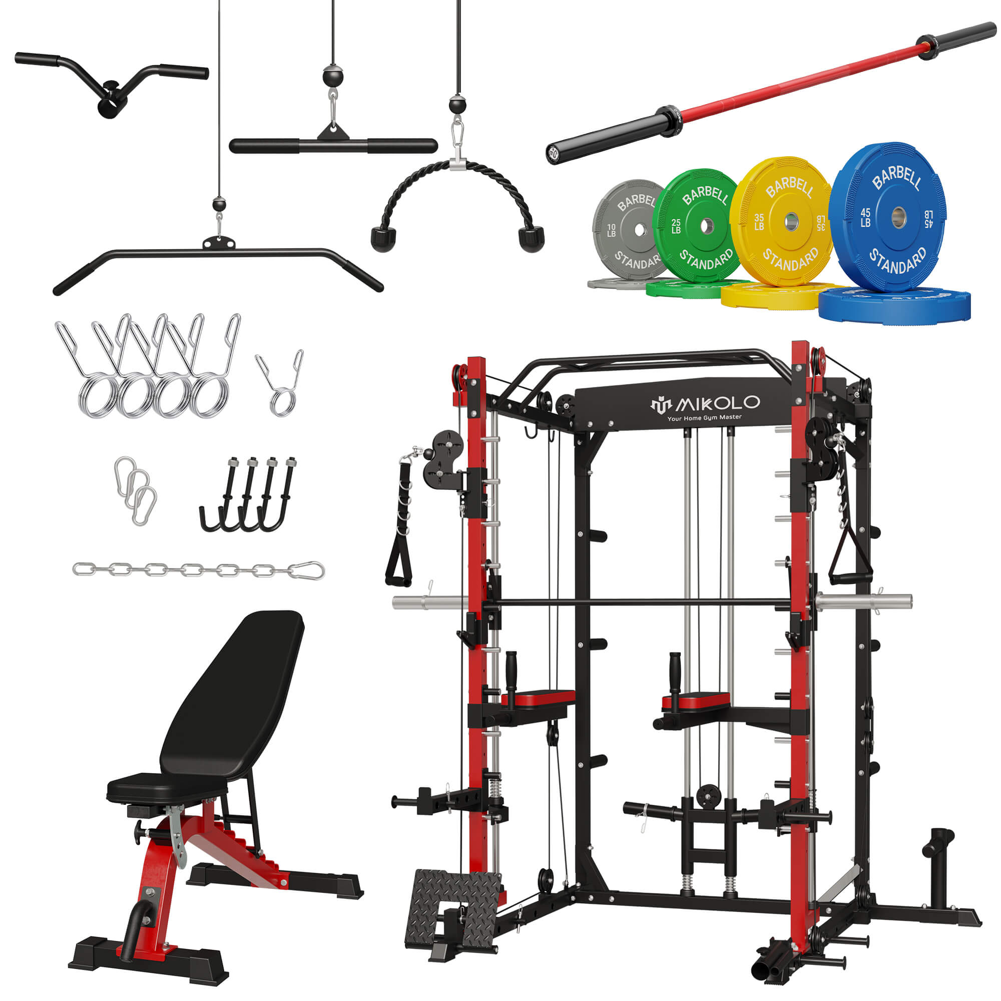 Mikolo All In One Smith Machine with a Variety of Attachments