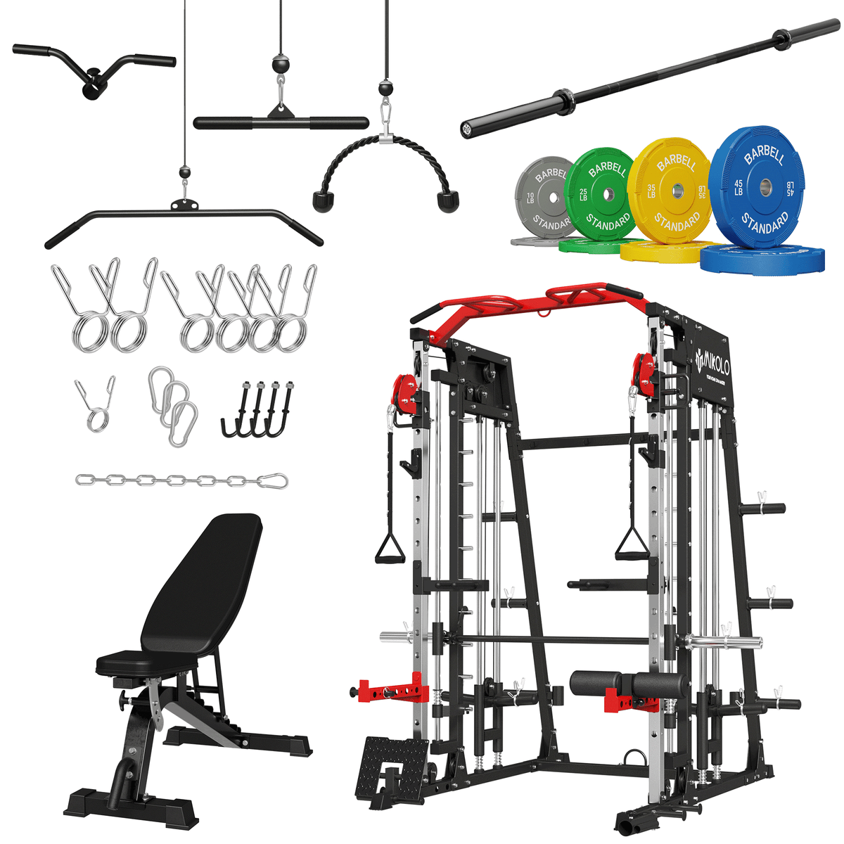 Mikolo M4 Home Gym Smith Training System, Functional Smith Machine