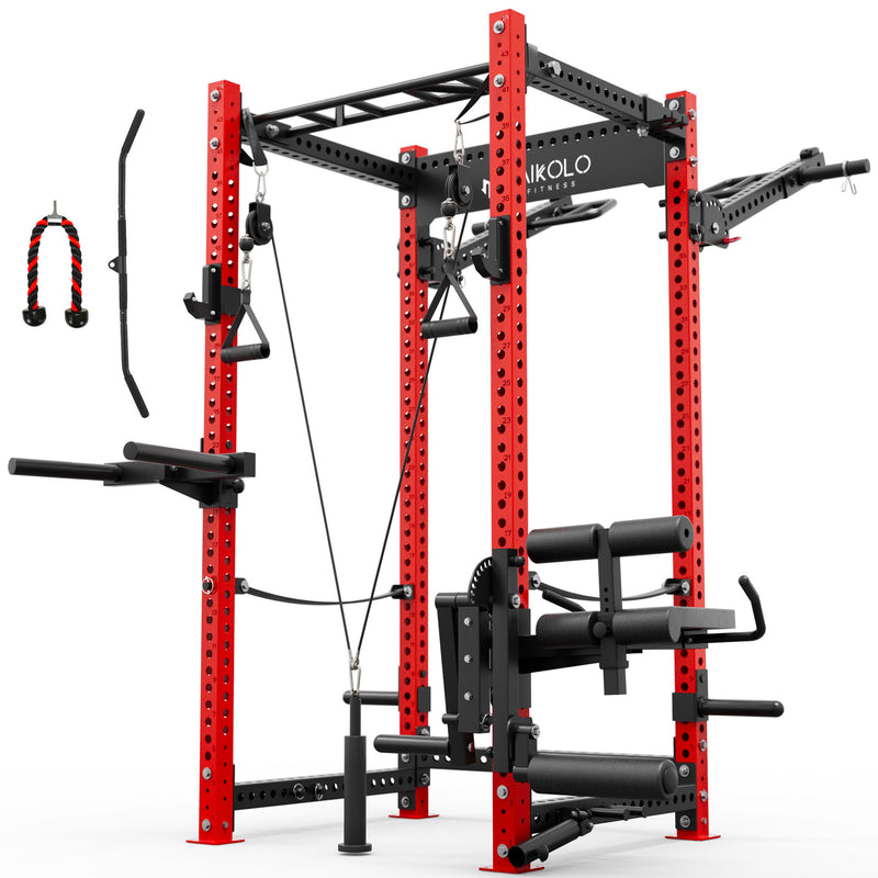 P5 Four Post Power Rack Builder(3"×3“, 1" Holes, 90''Hx44''D)