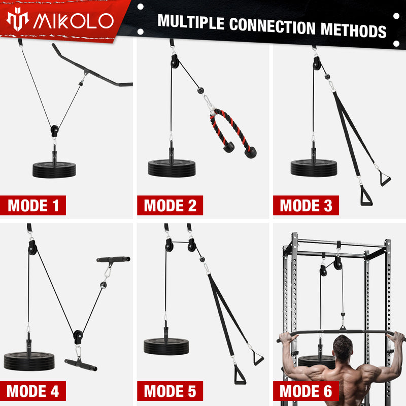 Lat & Lift Cable Pulley System for Home Gym - MIKOLO