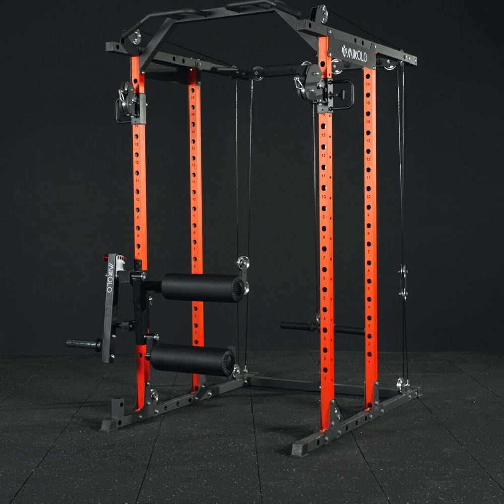 Mikolo Economical Rack Mounted Leg Extension and Curl Plate-Loaded
