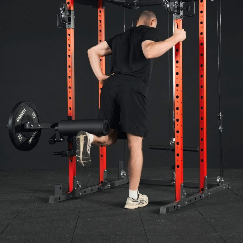 Mikolo Economical Rack Mounted Leg Extension and Curl Plate-Loaded