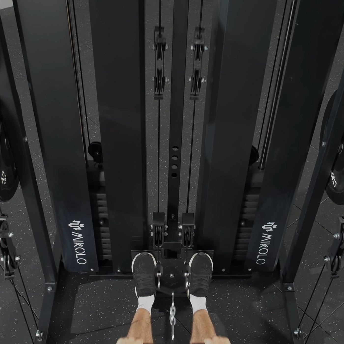 MIKOLO HORUS™ Smith Machine Functional Trainer With Dual Weight Stack