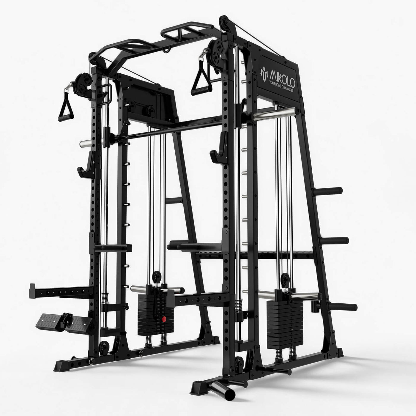 Smith Machine with Hybrid Weight Stacks | All-in-One Home Gym | MIKOLO