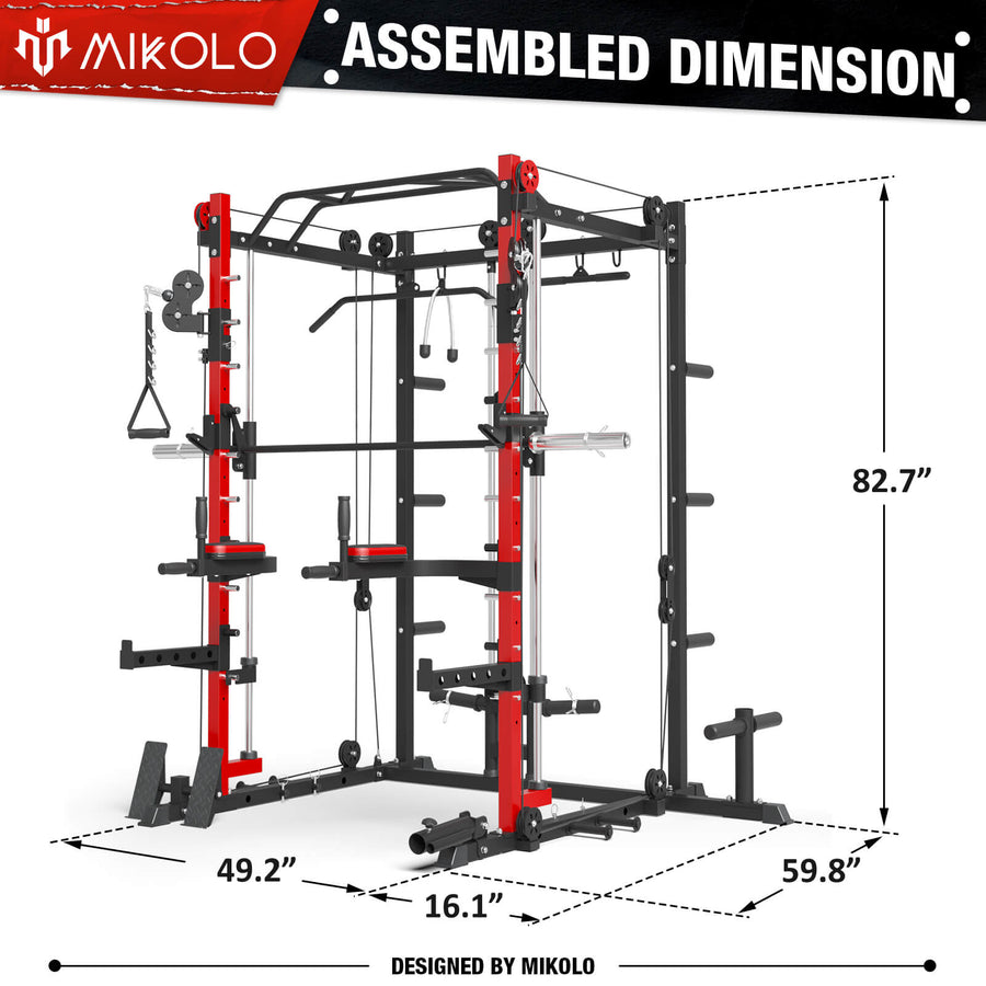 Mikolo All In One Smith Machine with a Variety of Attachments – mikologym