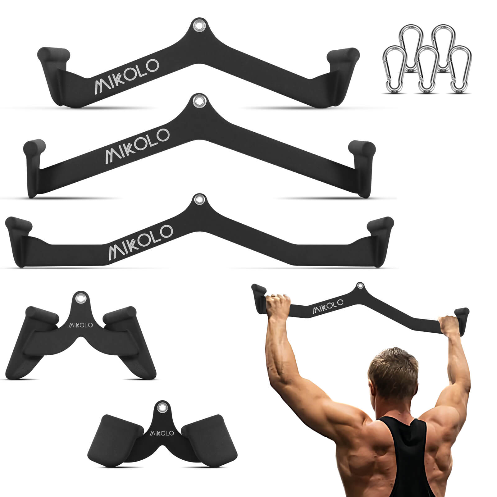 2200 Lbs Power Rack Cage Mikolo LAT Pulldown Machine, LAT Row Cable ...