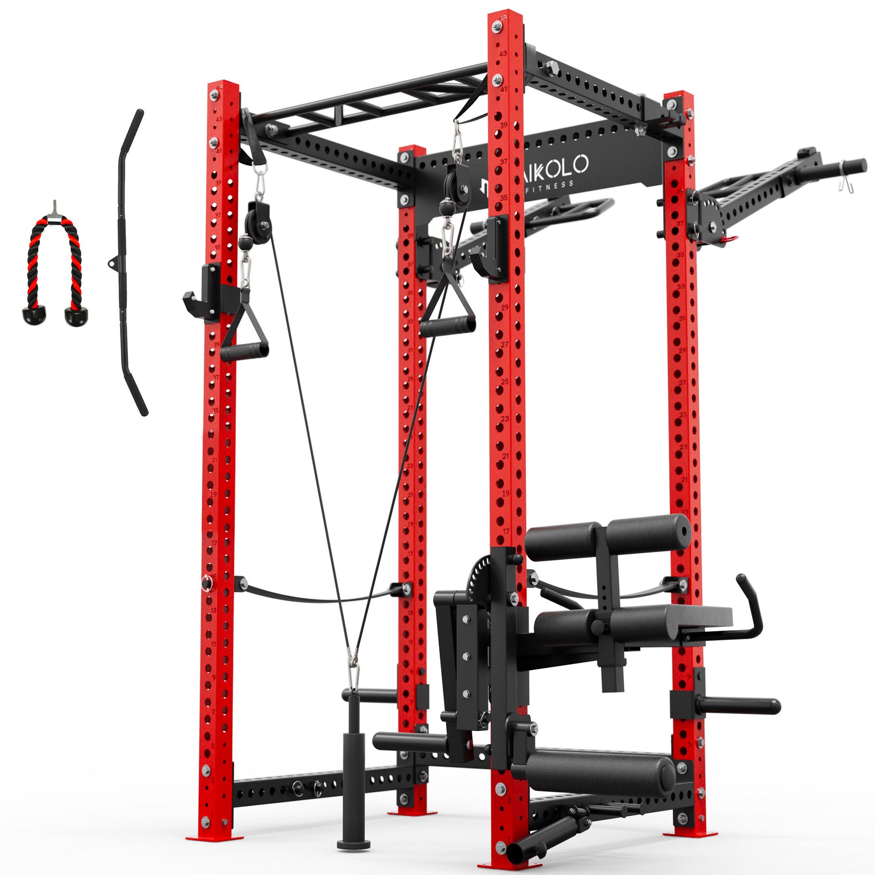 P5 Four Post Power Rack Builder(3"×3“, 1" Holes, 90''Hx44''D)