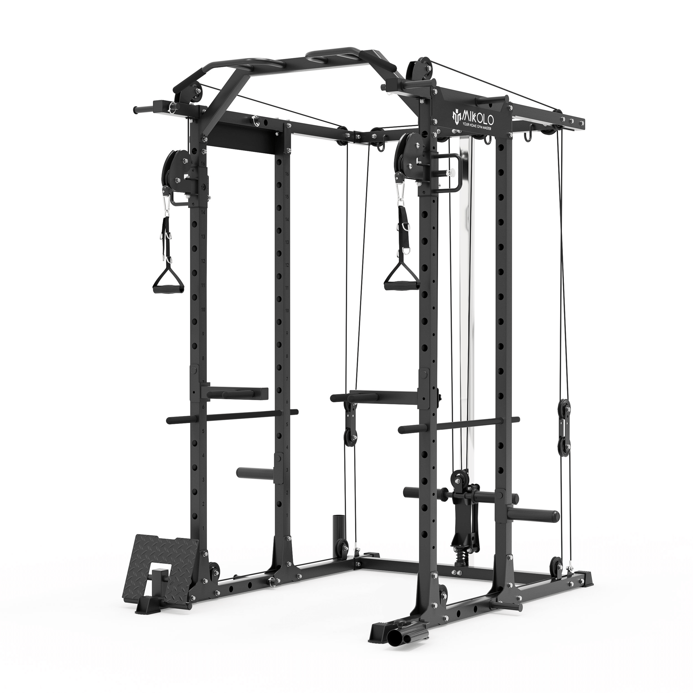 MIKOLO K6 ALL-IN-ONE FULL POWER RACK AND FUNCTIONAL TRAINER COMBO