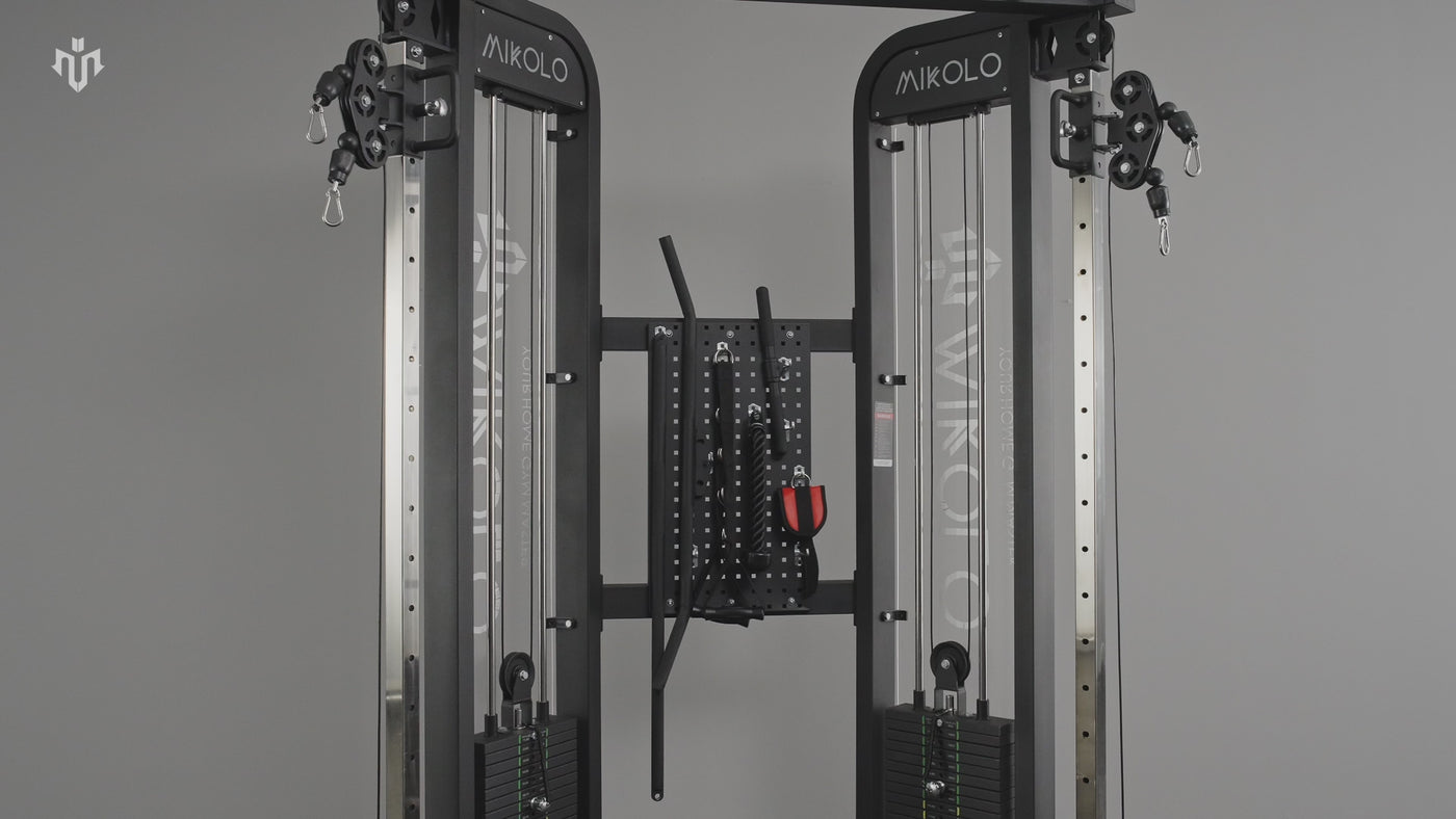 MIKOLO FALCON™ WEIGHT STACK FUNCTIONAL TRAINER WITH ADJUSTABLE 1:1 & 2
