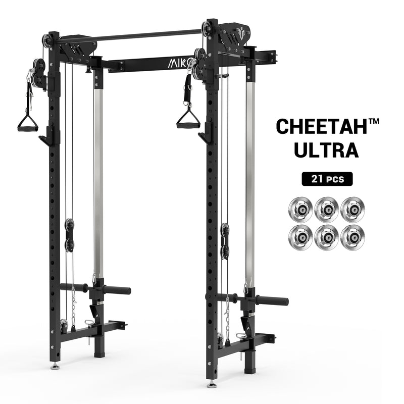CHEETAH™ Wall Mounted Folding Power Rack Functional Trainer - Mikolo